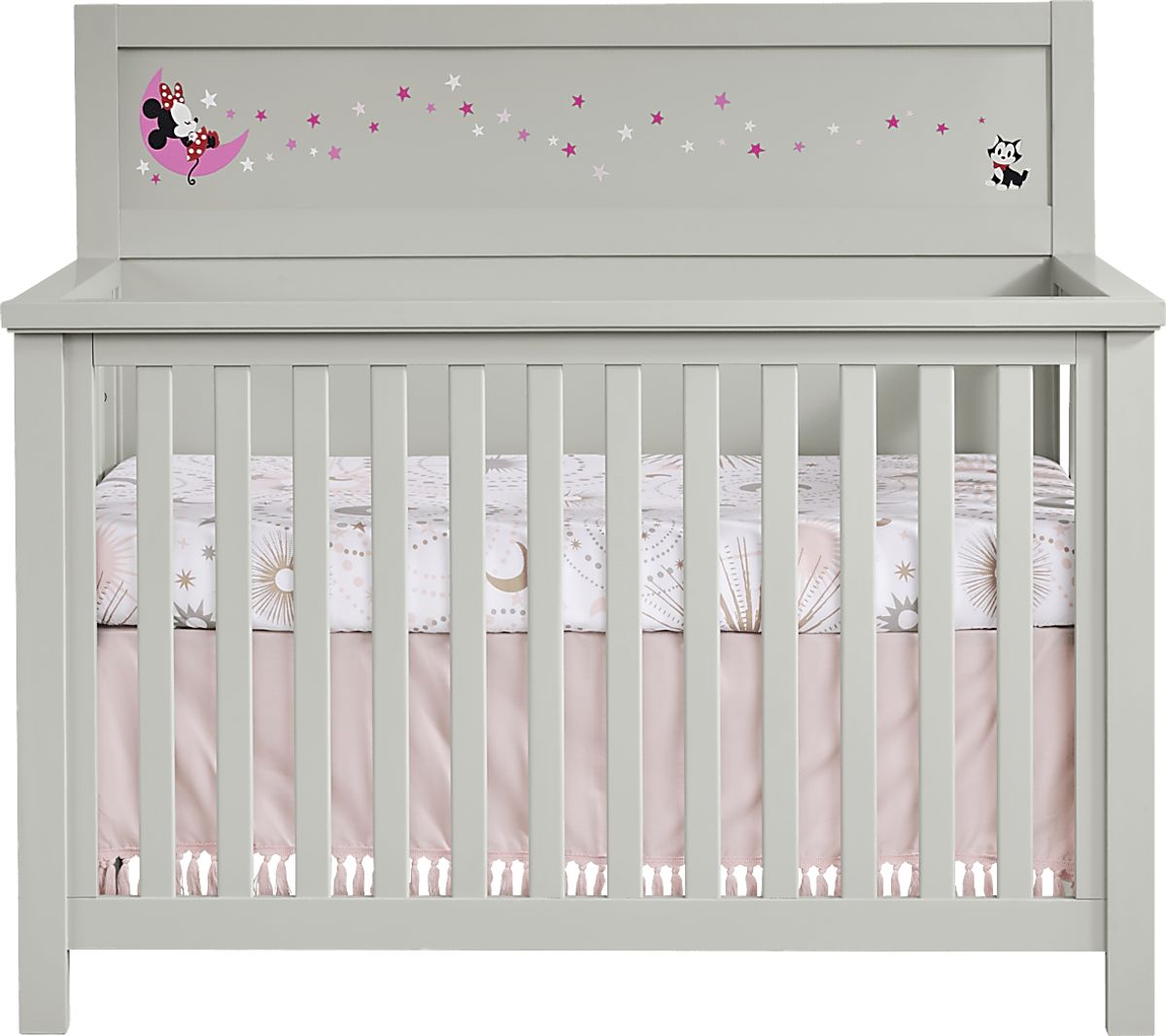 Disney Mickey Mouse & Minnie Gray Crib | Rooms to Go
