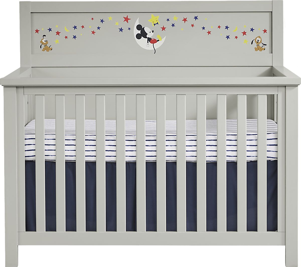 Disney Mickey Mouse & Minnie Gray Crib | Rooms to Go