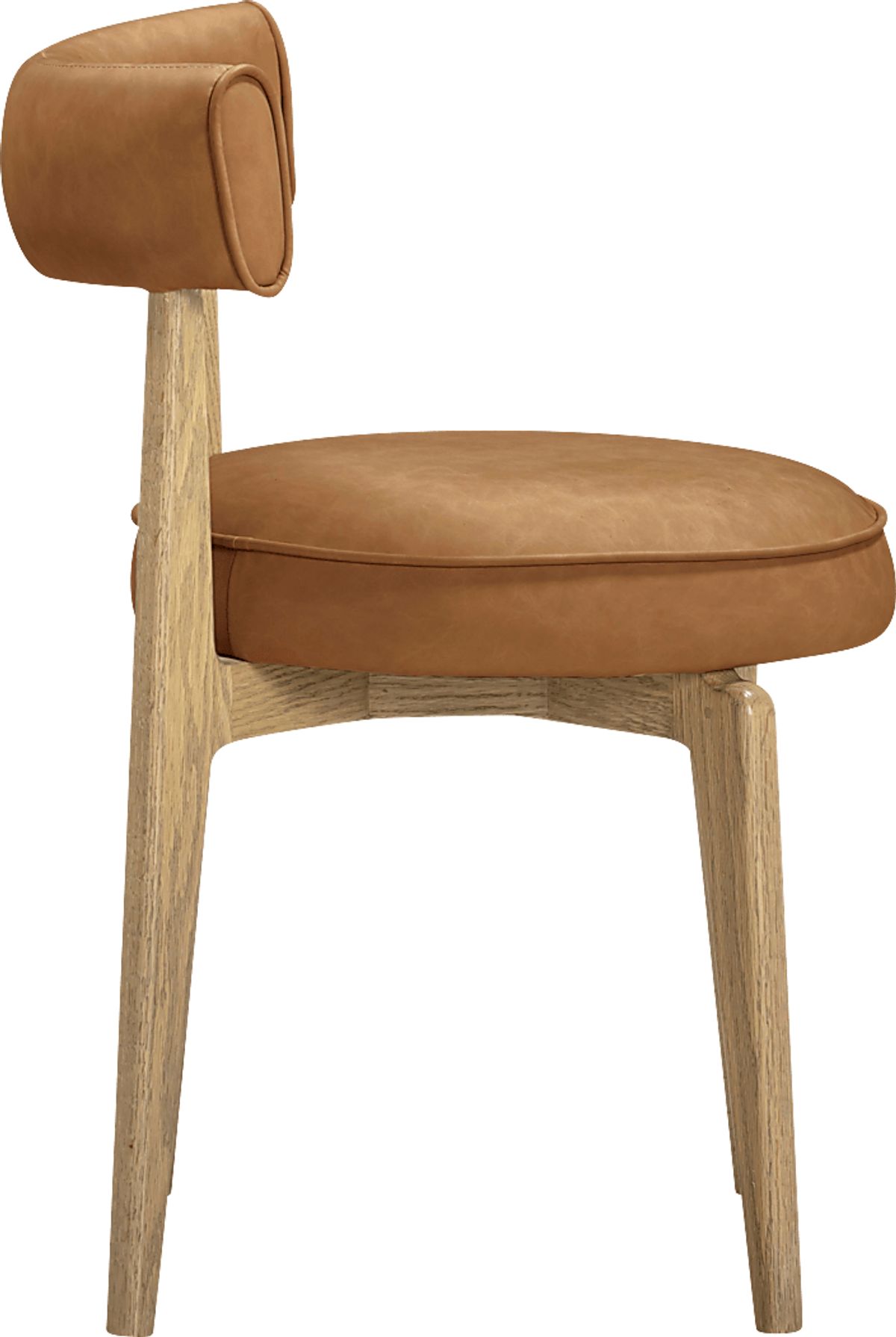 Microbeat Brown Dark Wood Polyurethane Fabric Dining Chair | Rooms to Go