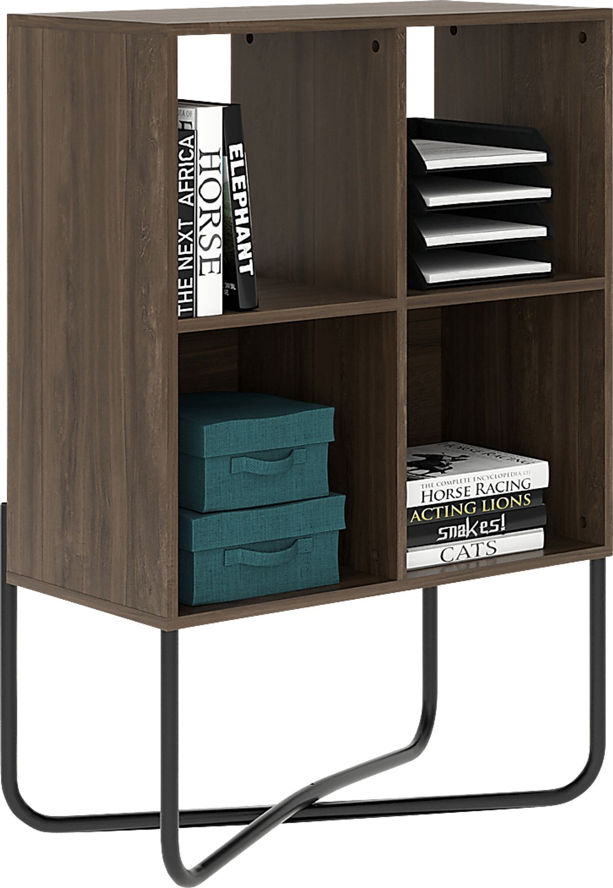 Midamis Gray Walnut Brown Bookcase | Rooms to Go