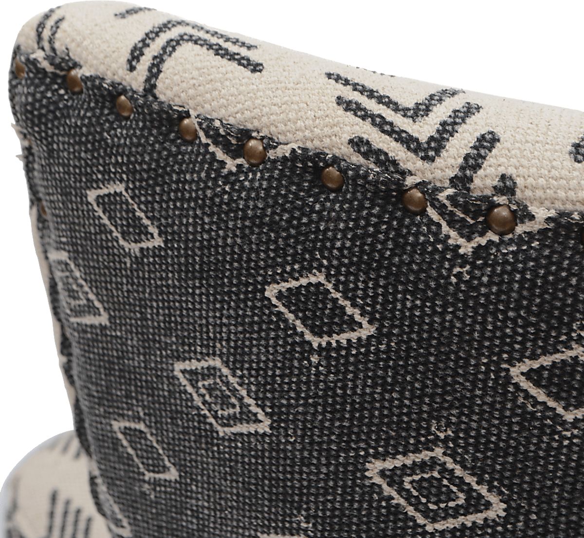 Mideli Black,Cream Beige,Black Cotton Fabric Accent Chair | Rooms to Go