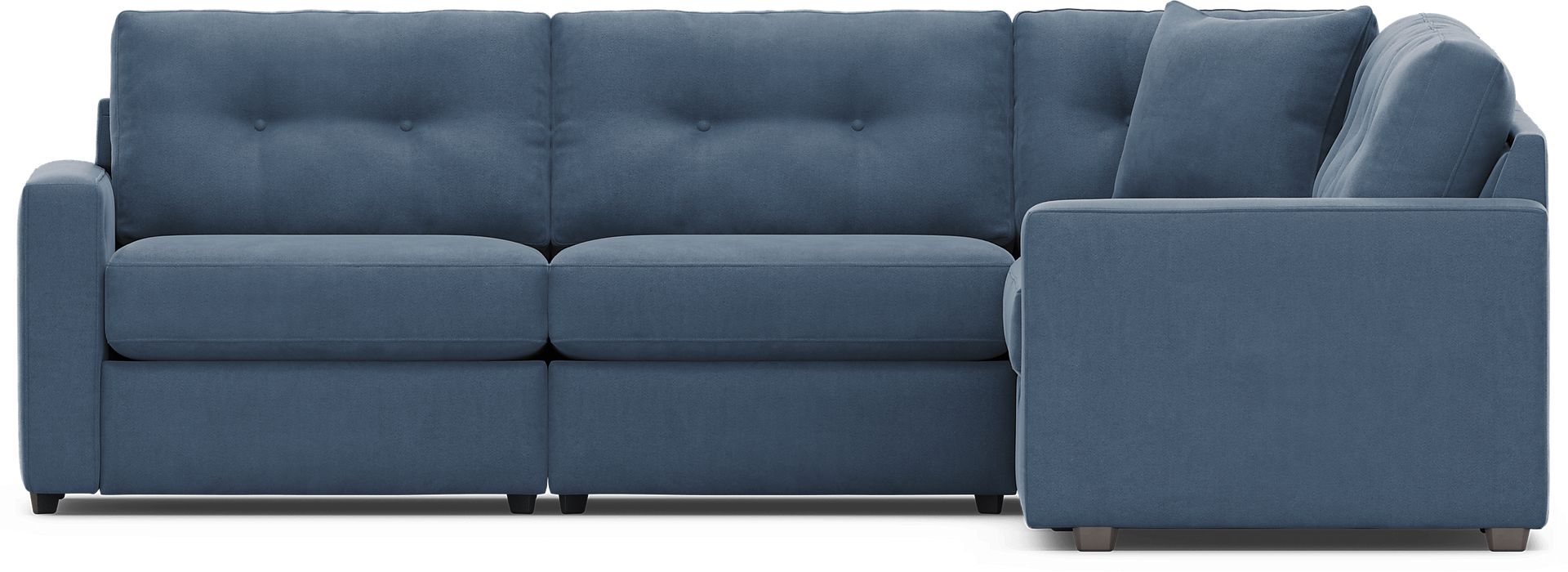 Drew & Jonathan Modularone Midnight Blue Microfiber 5 Pc Modular ...