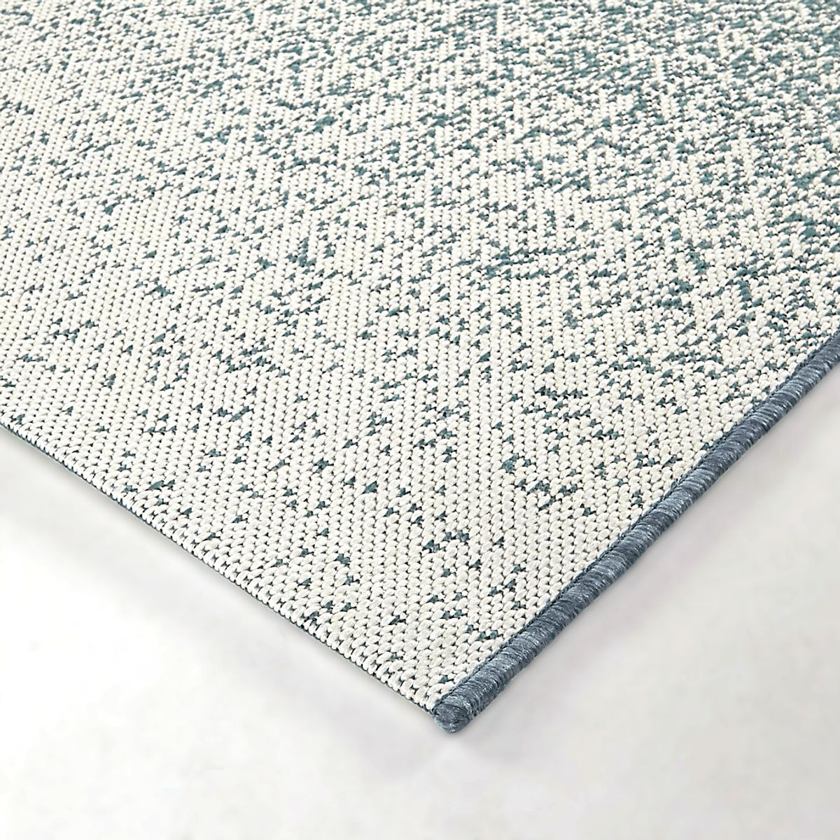 Midnight Fade Blue Polypropylene Fabric Outdoor Rug | Rooms to Go