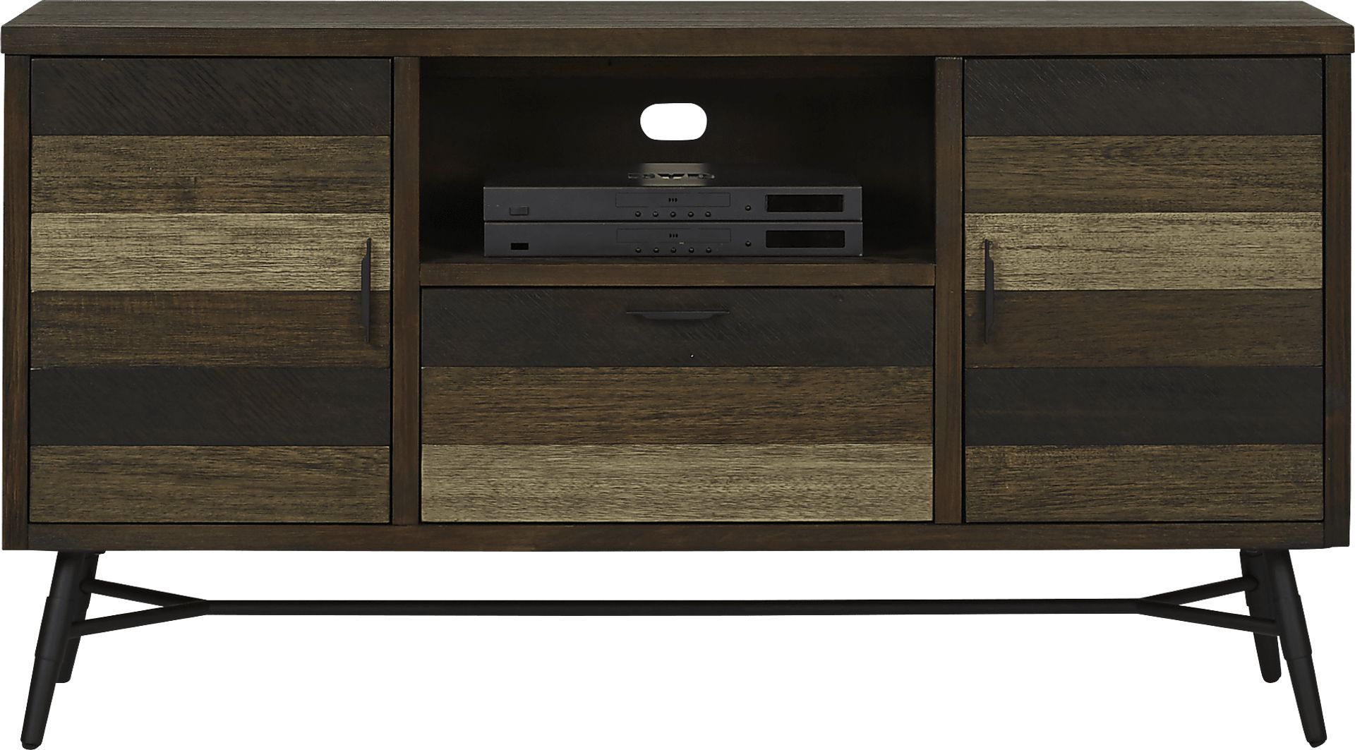 Midtown Loft Brown Dark Wood Console | Rooms to Go
