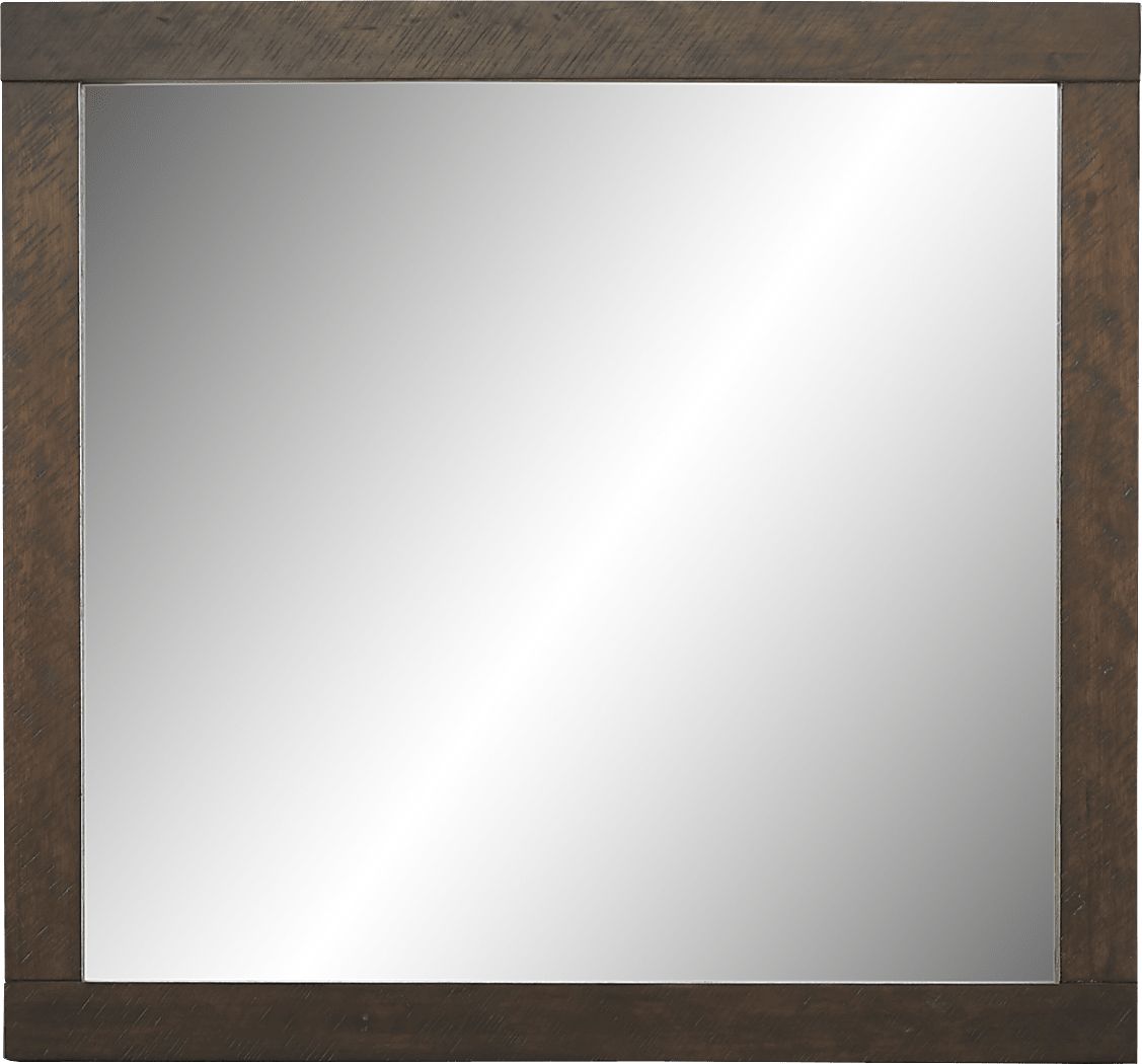 Midtown Loft Brown Dark Wood Mirror | Rooms to Go