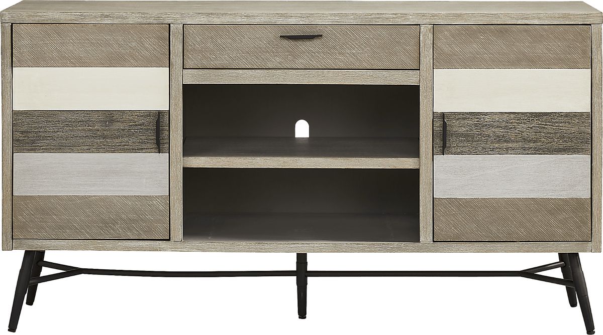Midtown Loft Gray 66 in. Console | Rooms to Go