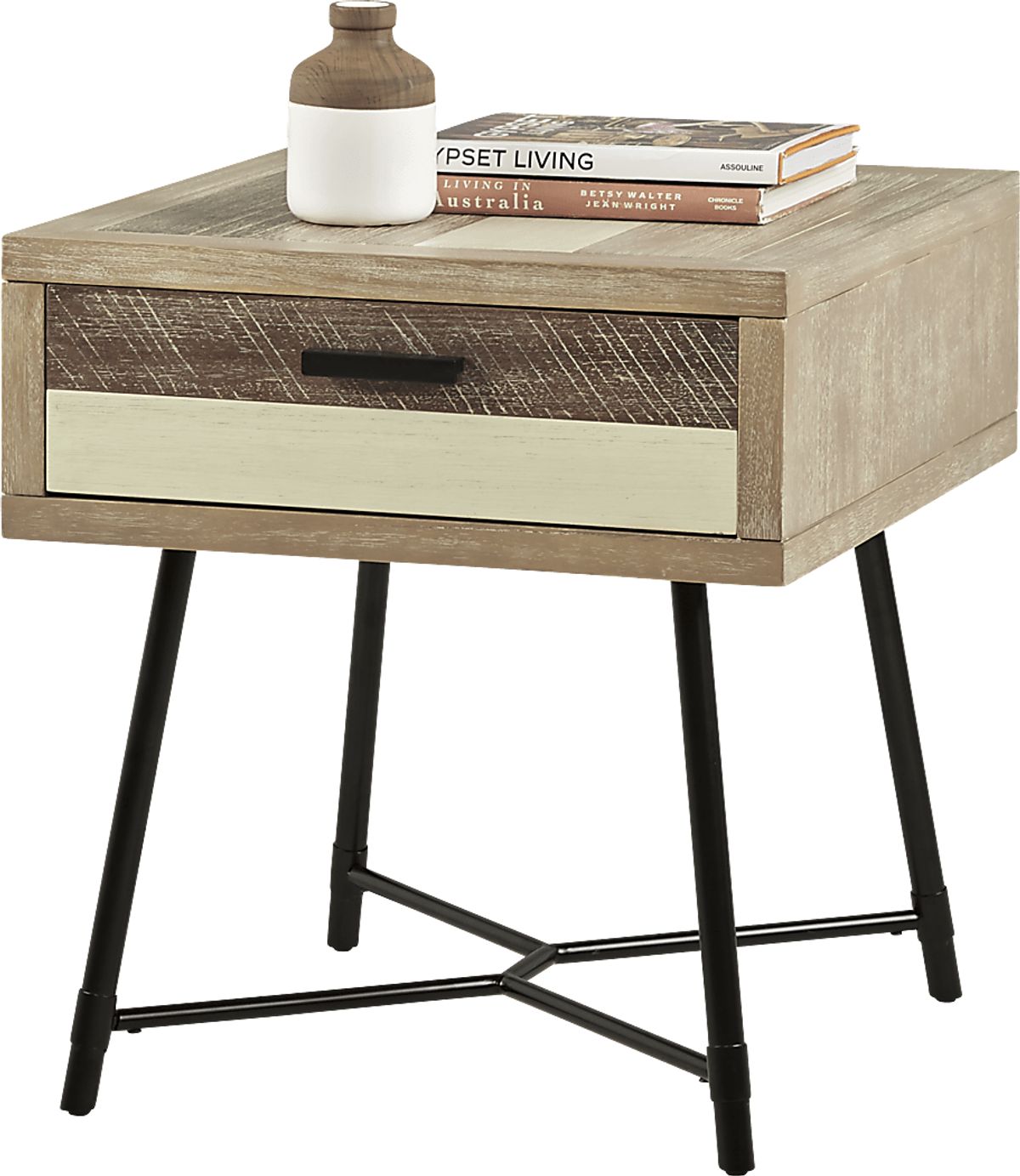 Midtown Loft Natural Light Wood End Table | Rooms to Go
