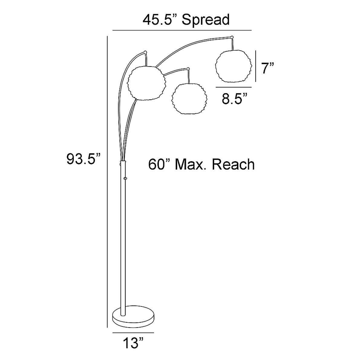 Miener Nest Silver Gray Floor Lamp | Rooms to Go