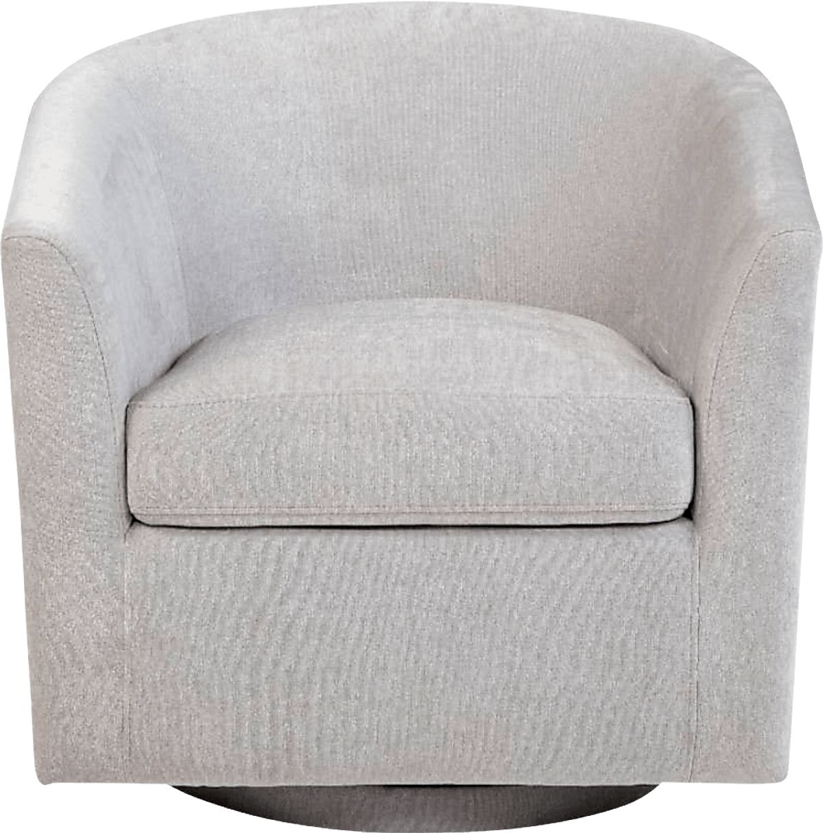 Mikaela Silver Gray Boucle Swivel Accent Chair | Rooms to Go