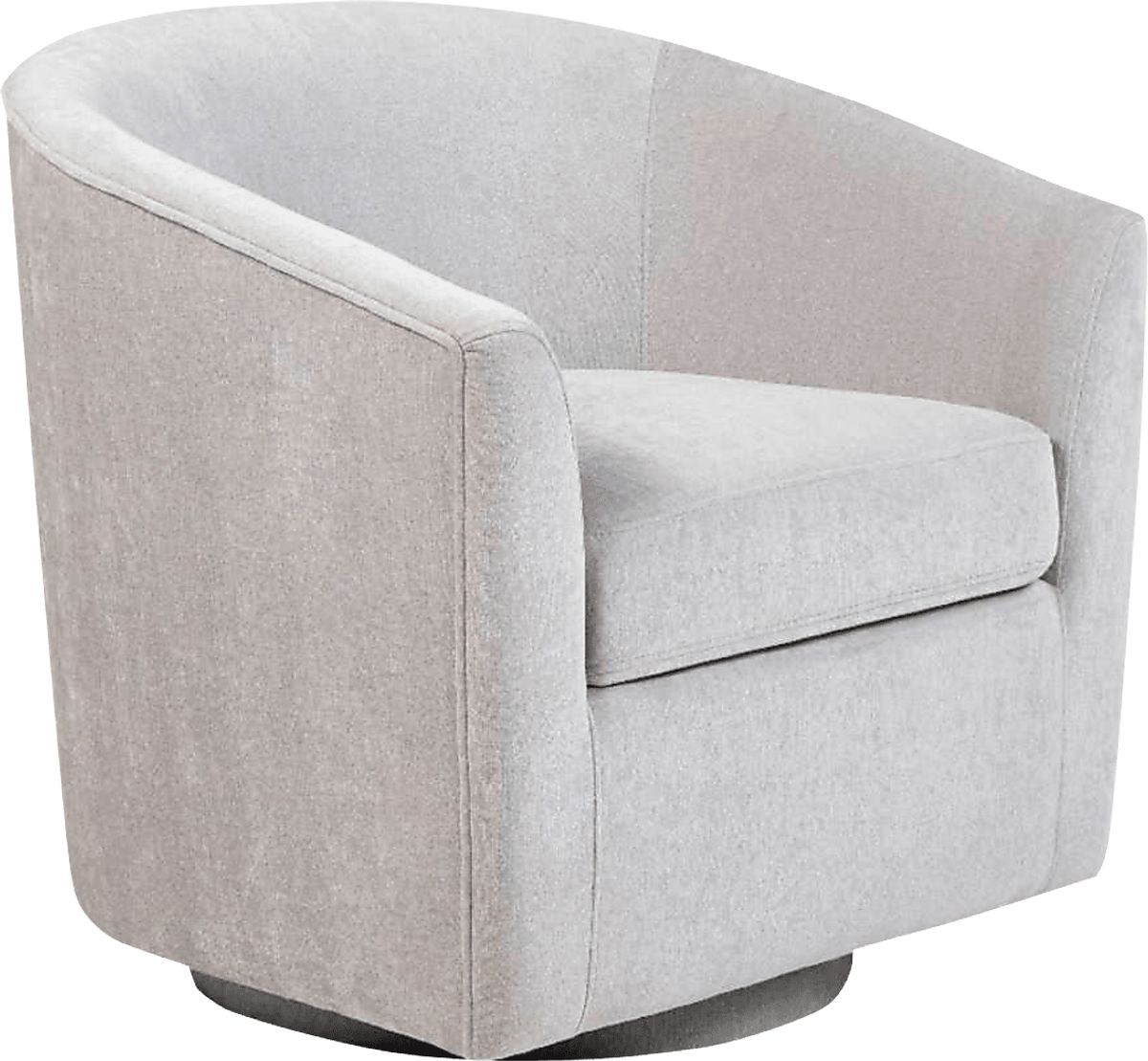 Mikaela Silver Gray Boucle Swivel Accent Chair | Rooms to Go