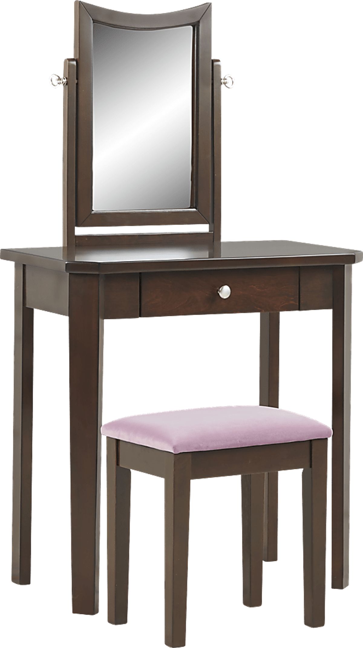 Mila Place Espresso Dark Wood Vanity Set | Rooms to Go