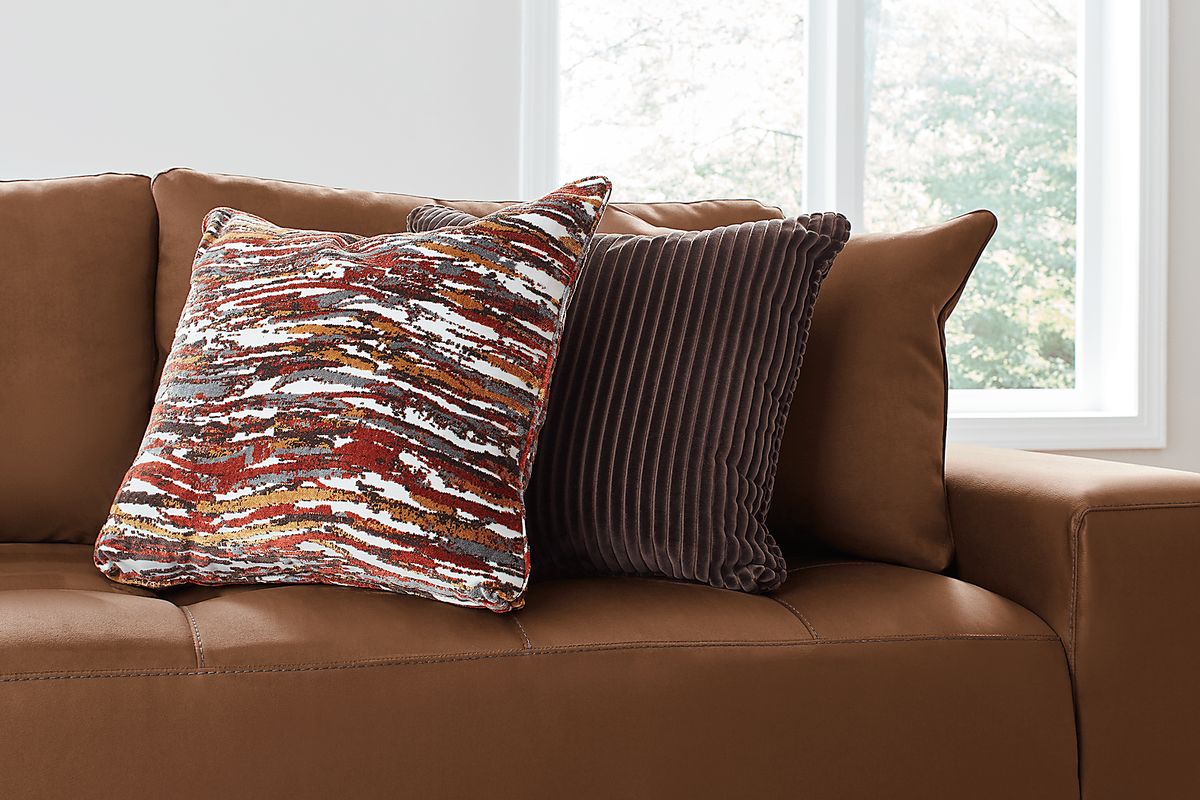 Drew & Jonathan Milano Brown Polyester,Polyurethane Fabric 2 Pc Left ...
