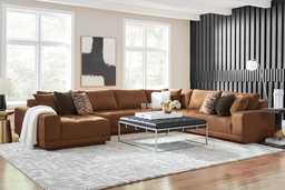 Drew & Jonathan Milano Brown Polyester,Polyurethane Fabric 4 Pc With ...