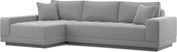 Drew & Jonathan Milano Smoke Gray Polyester Fabric 2 Pc With Chaise ...