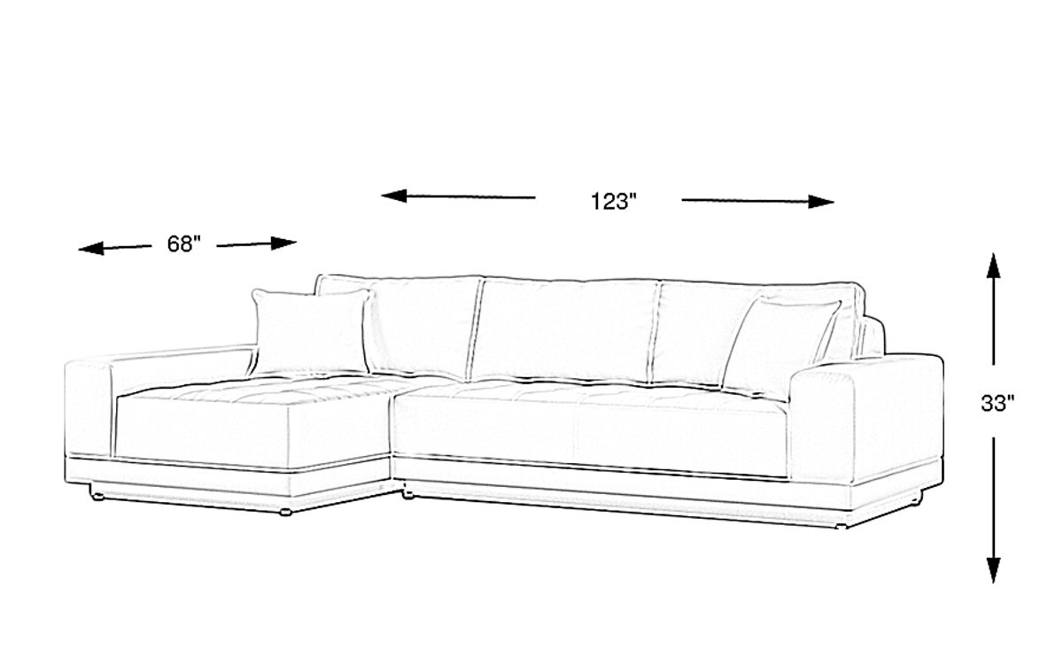 Drew & Jonathan Milano White Polyester,Polyurethane Fabric 2 Pc Left ...