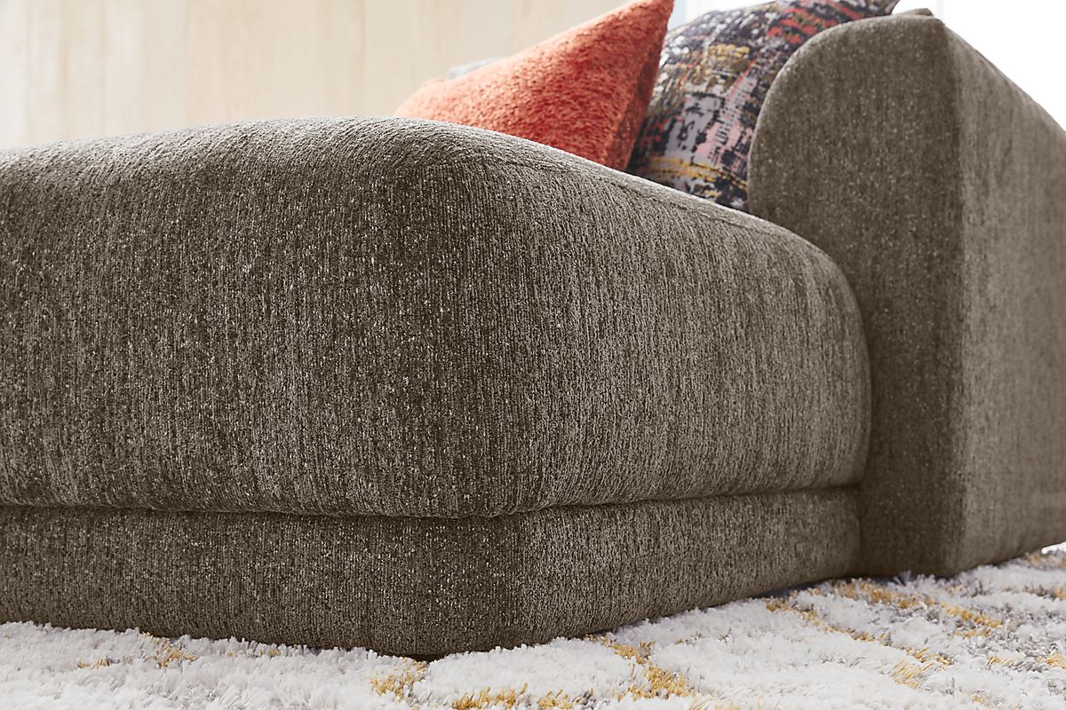 Drew & Jonathan Modularfour Mink Brown Chenille Fabric 6pc With Right ...