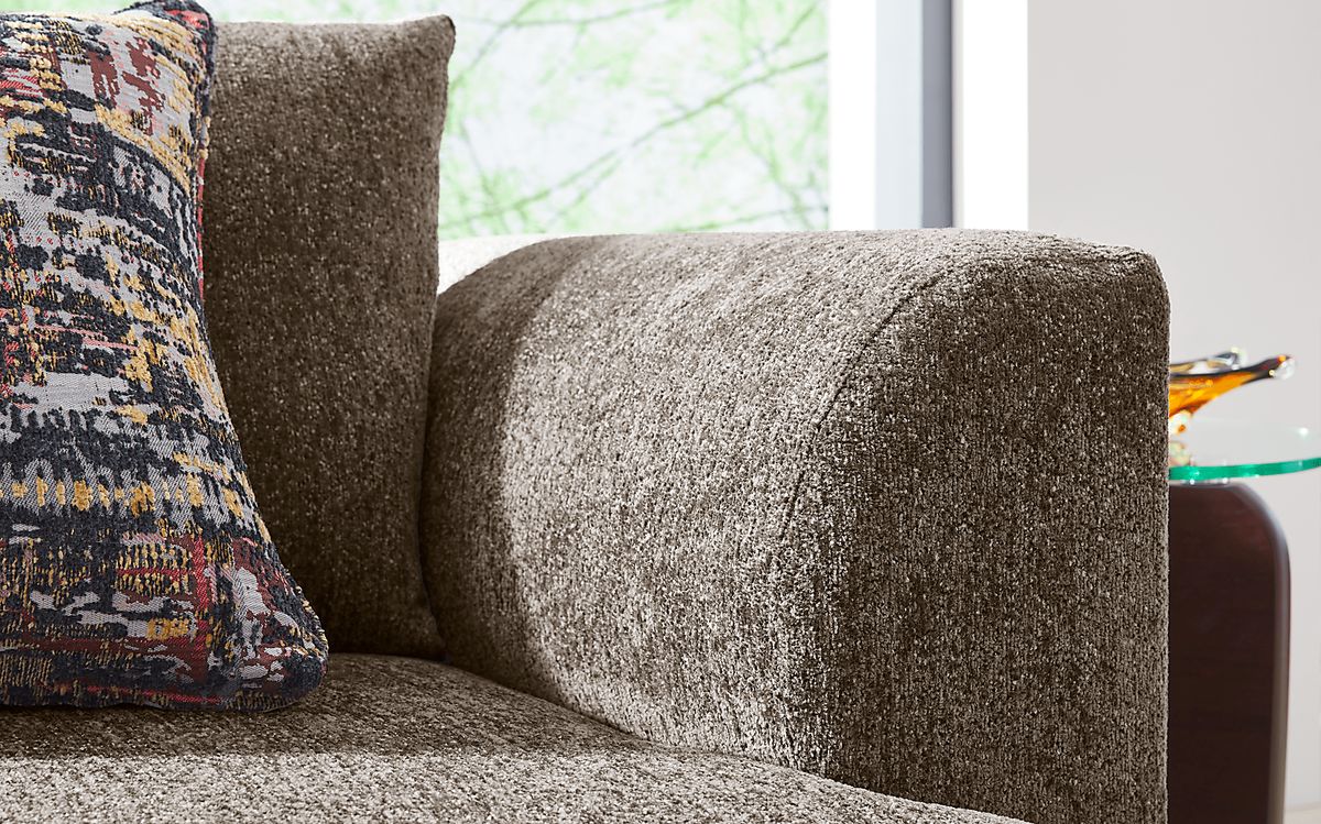 Drew & Jonathan Modularfour Mink Brown Chenille Fabric 6pc With Right ...