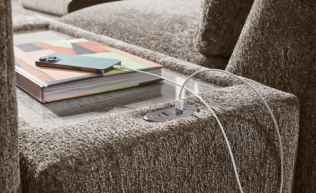 Drew & Jonathan Modularfour Mink Brown Chenille Fabric 8pc With Left ...