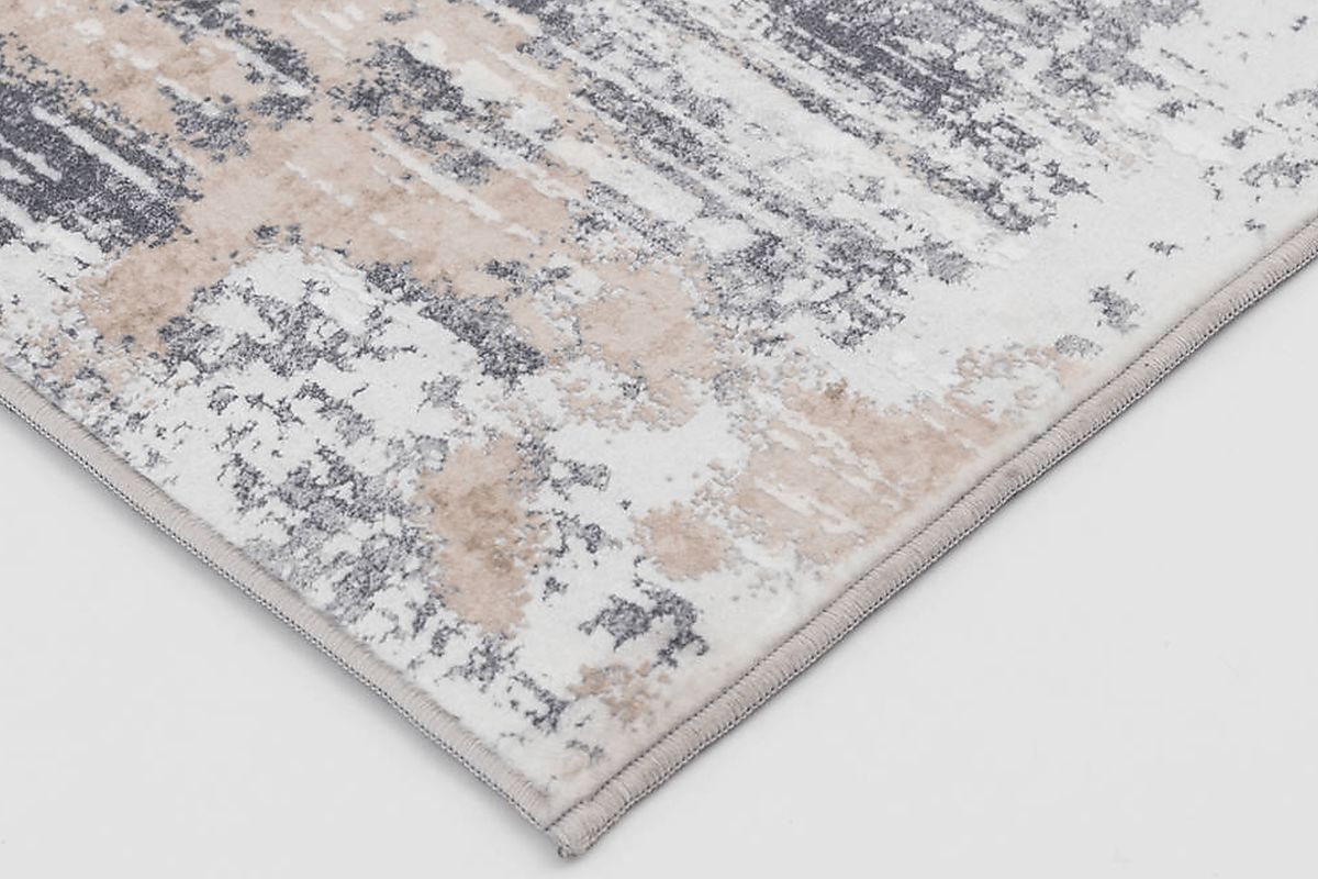 Minky Moondust Gray Polyester Fabric Rug | Rooms to Go