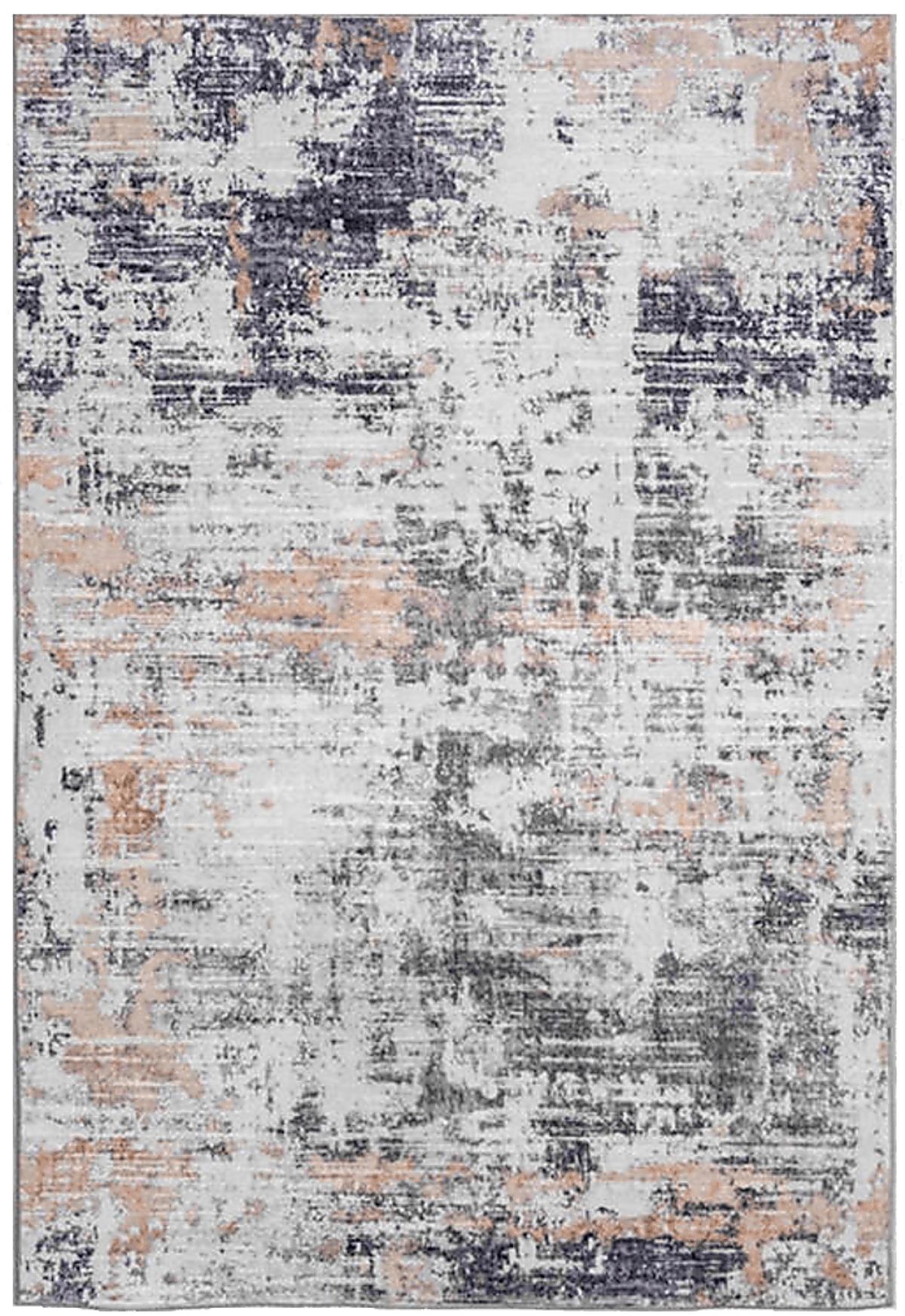 Minky Moondust Gray Polyester Fabric Rug | Rooms to Go