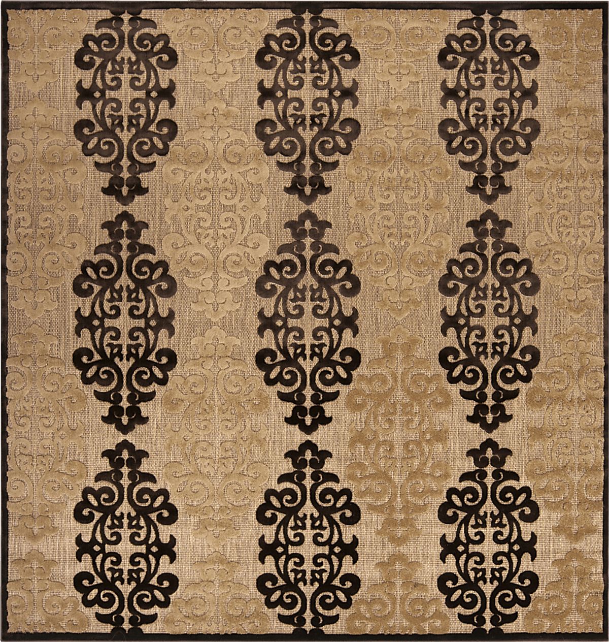 Minuit Brown Olefin Fabric Rug | Rooms to Go