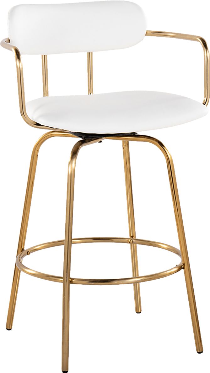 Mirahill I White Counter Height Stool, Set of 2 - Rooms To Go