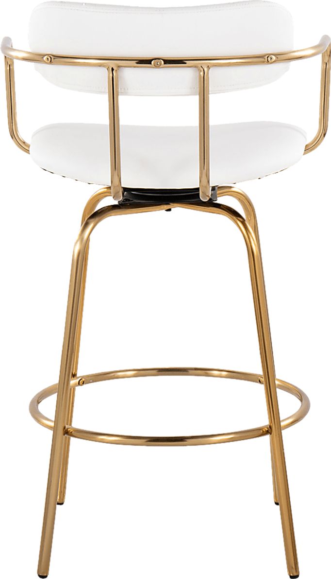 Mirahill I White Counter Height Stool, Set of 2 - Rooms To Go