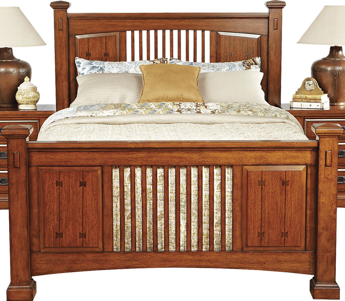 Mission Place Oak 3 Pc King Bed | Rooms to Go