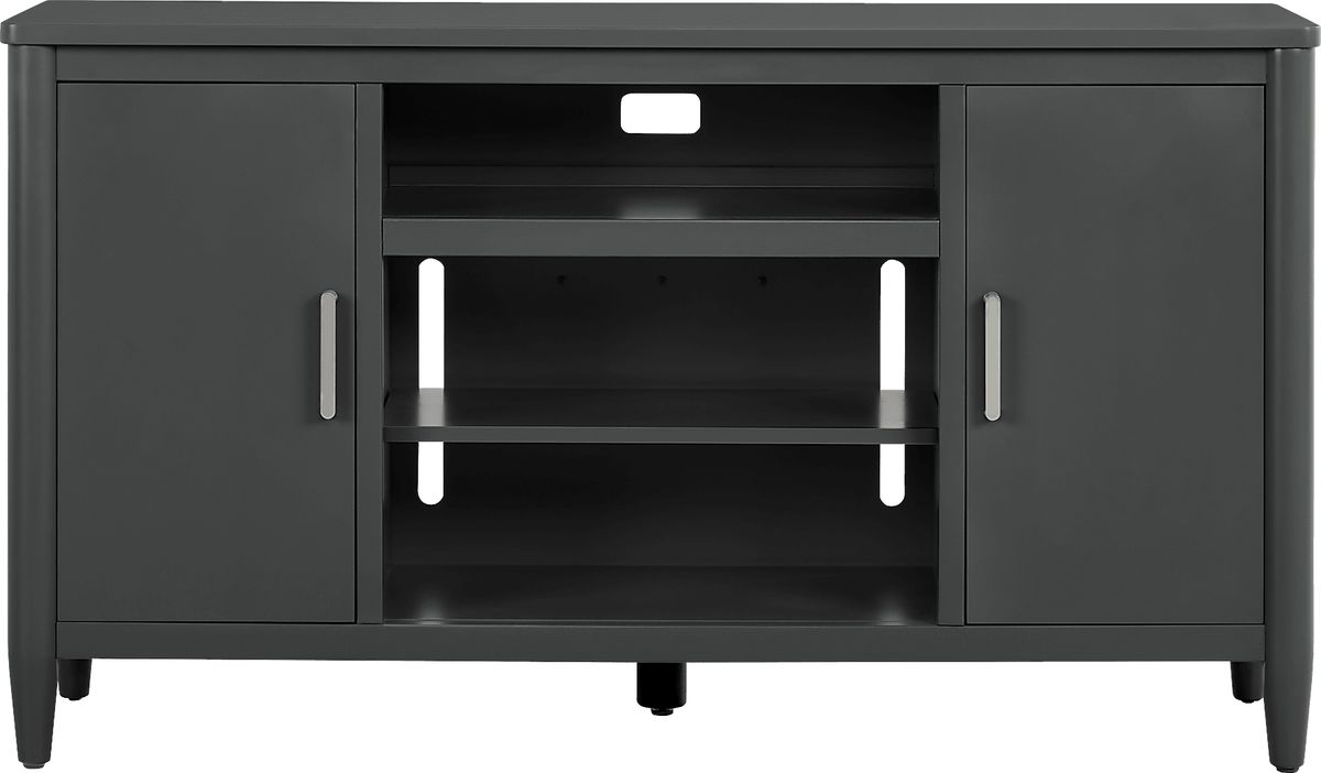 Modern Villa Iron Ore Black 62 in. Console | Rooms to Go