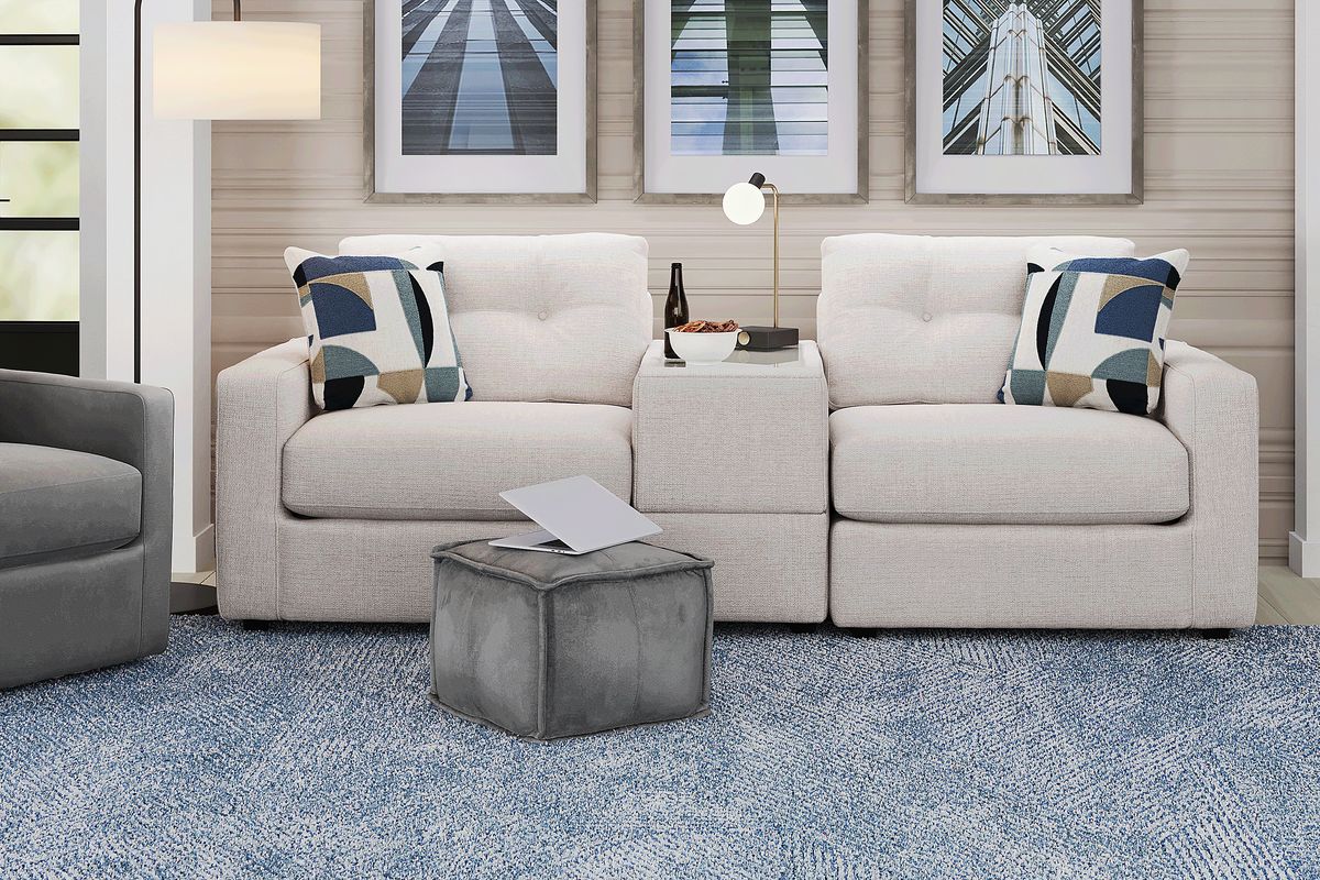 Drew & Jonathan Modularone Oyster Beige Textured 3pc 3 Pc Modular ...