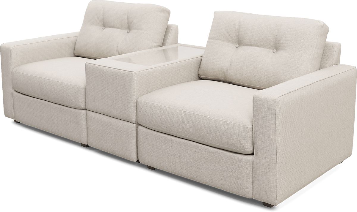 Drew & Jonathan Modularone Oyster Beige Textured 3pc 3 Pc Modular ...