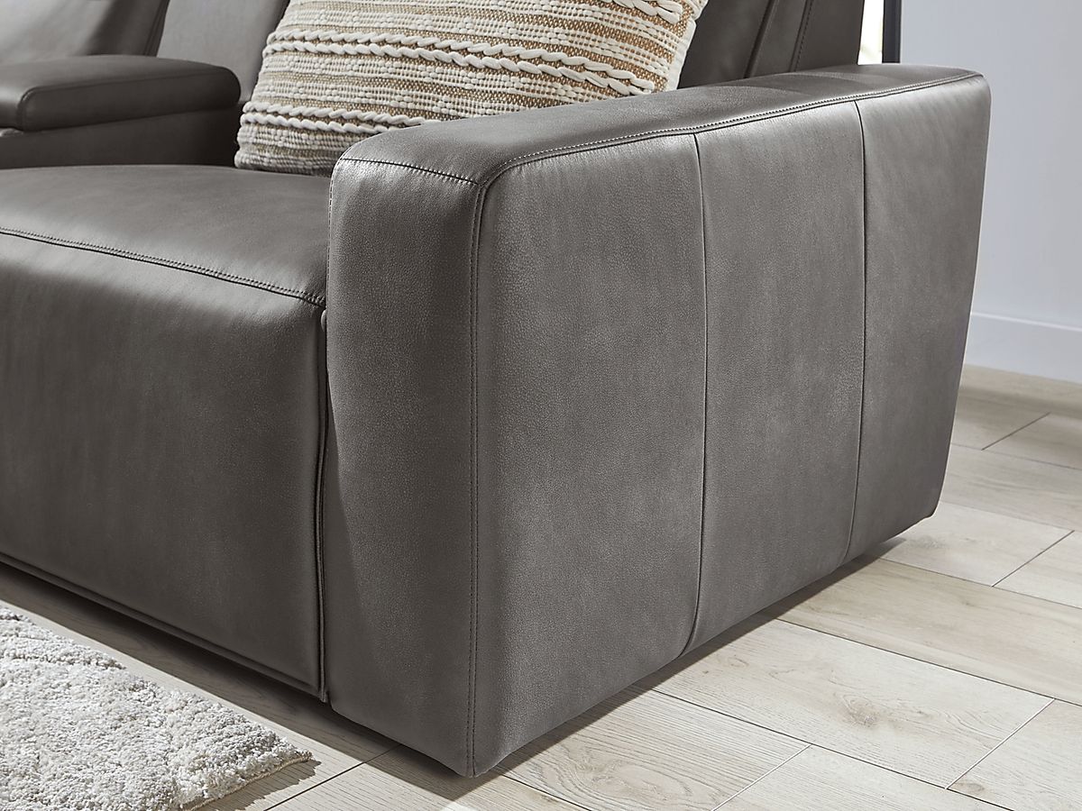 Modulartwo Charcoal Black,Gray Microfiber 3pc 3 Pc Dual Power Reclining ...