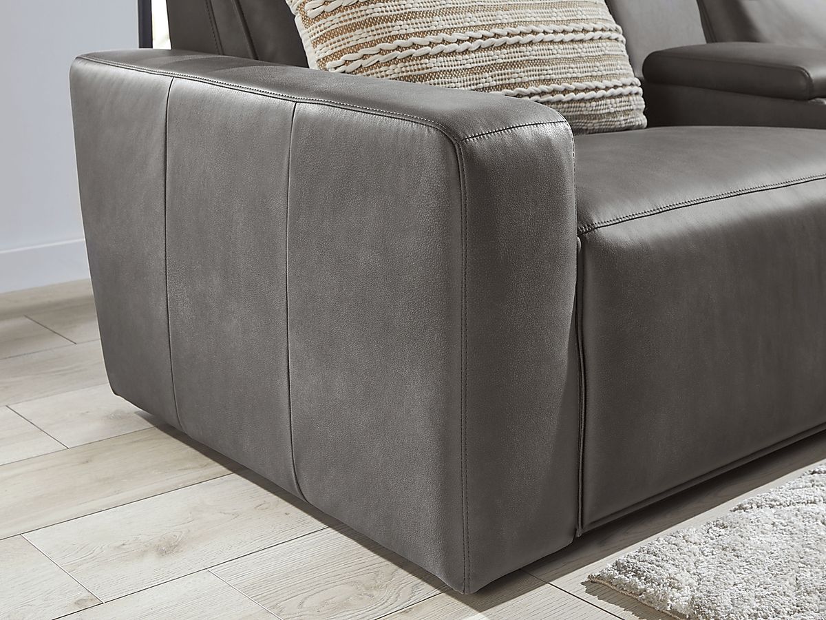 Modulartwo Charcoal Black,Gray Microfiber 6pc With Right Chaise 6 Pc ...