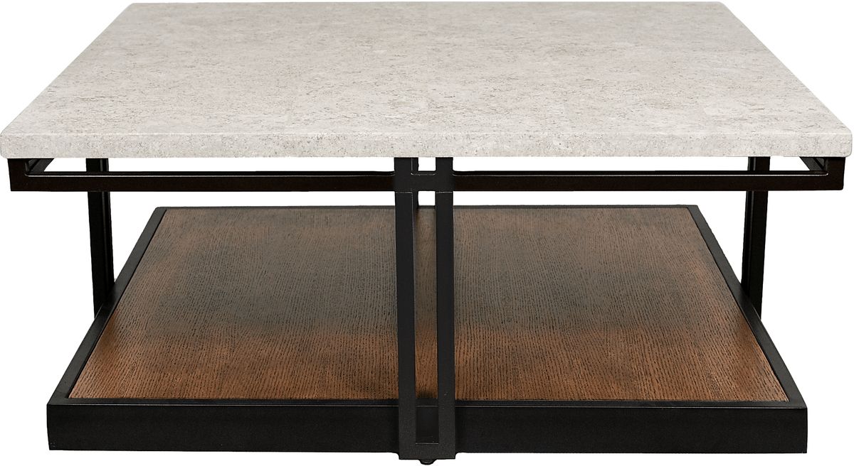 Molino Beige Colors,Light Wood,White Stone,Veneer,Wood Cocktail Table W ...