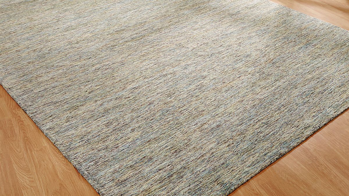 Moncha Aqua Blue Viscose Rug | Rooms to Go