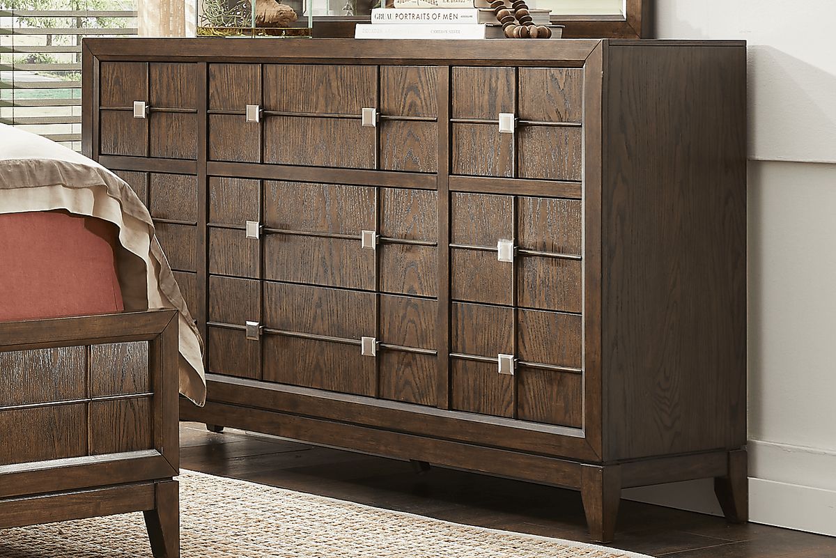 Monroe Heights Brown Dark Wood Dresser | Rooms to Go