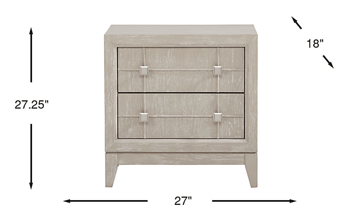 Monroe Heights Gray Nightstand | Rooms to Go