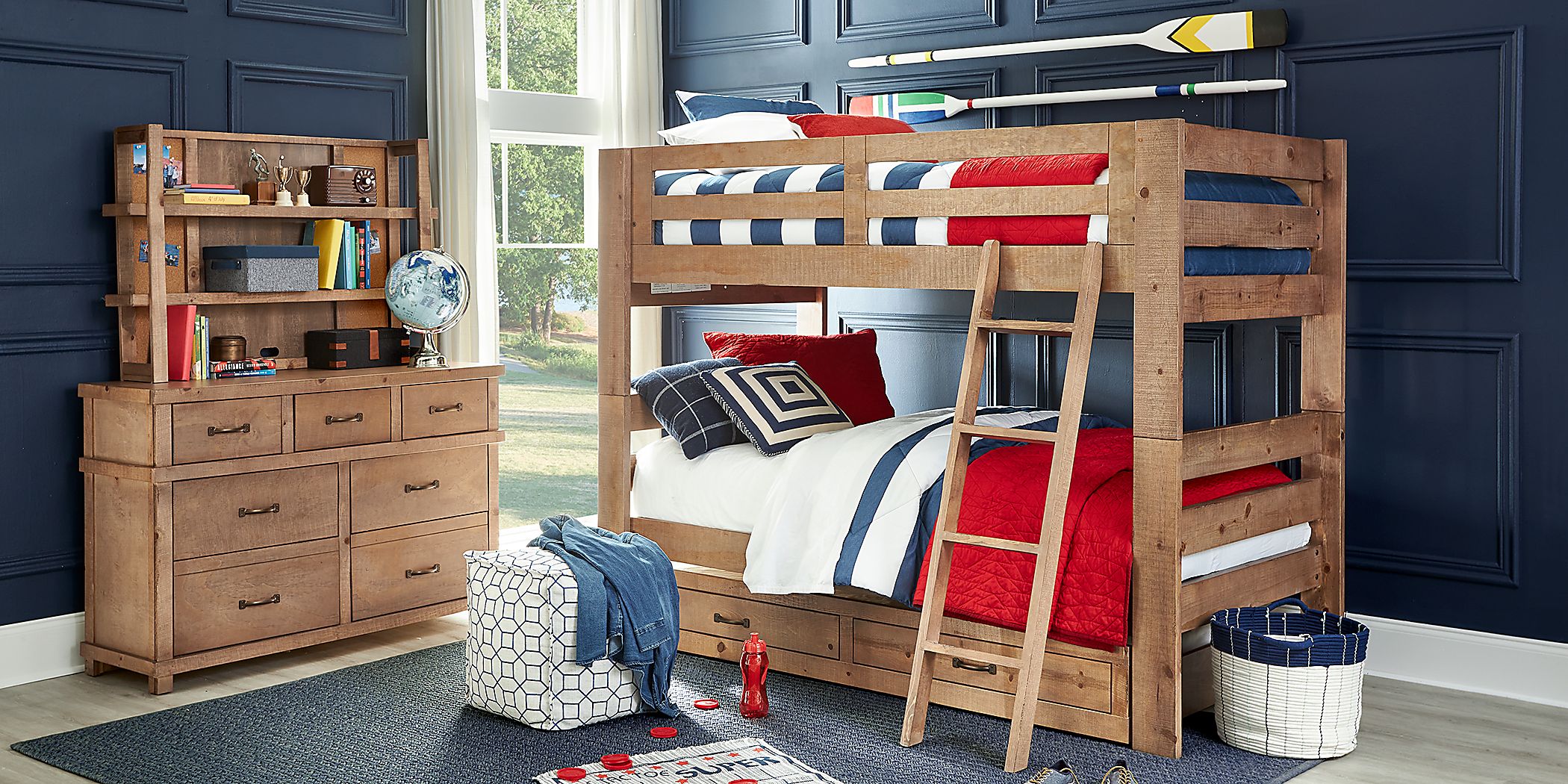 Montana 2.0 Driftwood Twin/Twin Bunk - Rooms To Go
