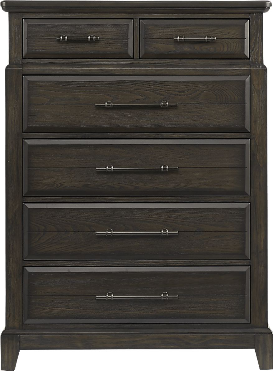 Montana Ridge Brown Dark Wood Chest - Rooms To Go