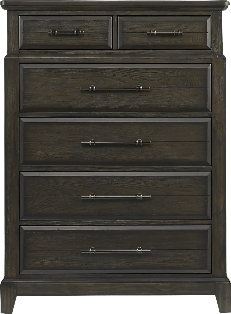 Montana Ridge 5 Pc Brown Dark Wood King Bedroom Set With 3 Pc King ...