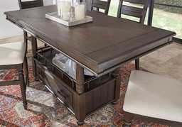 Montana Ridge 5 Pc Brown Dark Wood Dining Room Set With Counter Height ...