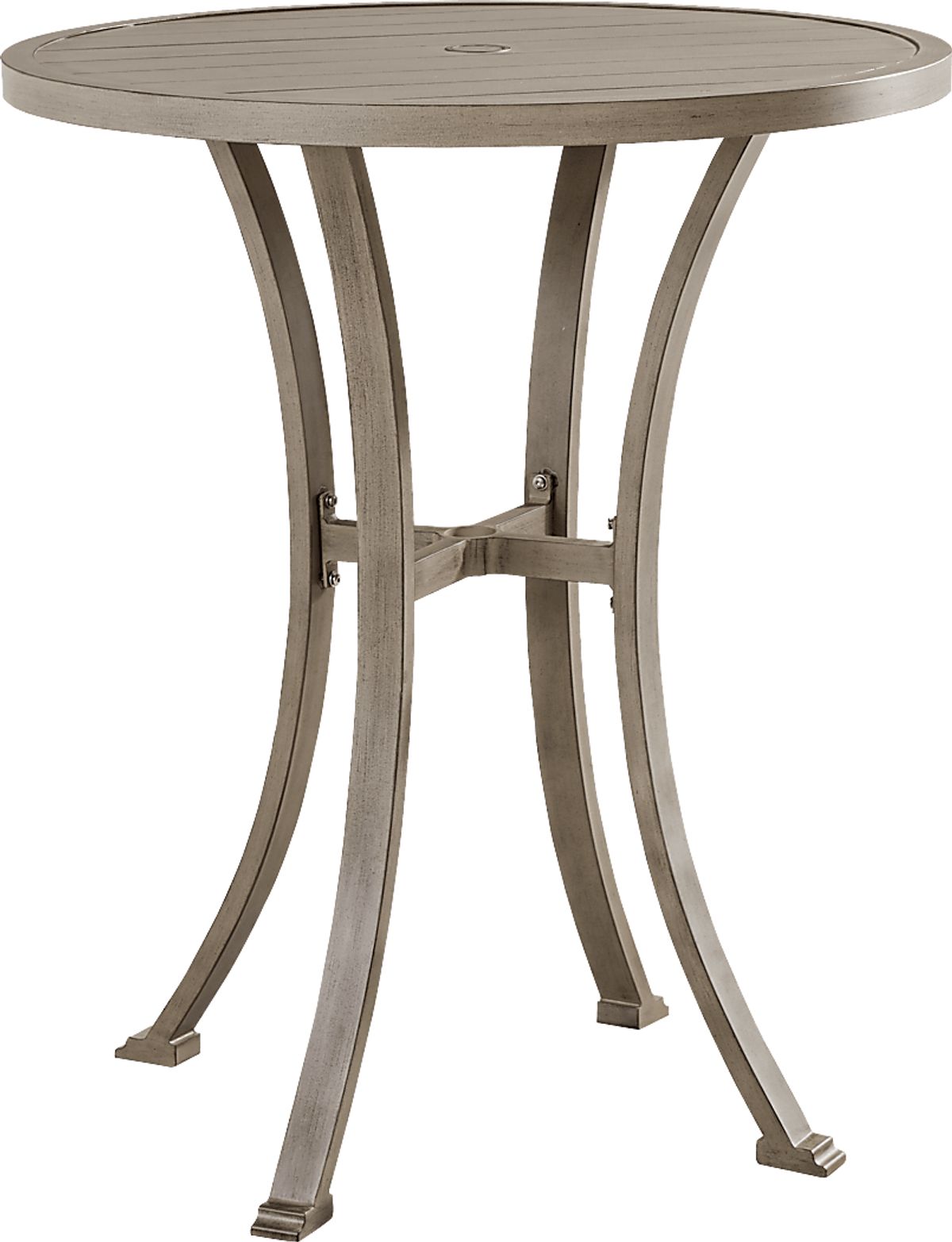 Montecello 3 Pc Gray Aluminum Outdoor Dining Set With 36 In. Round ...