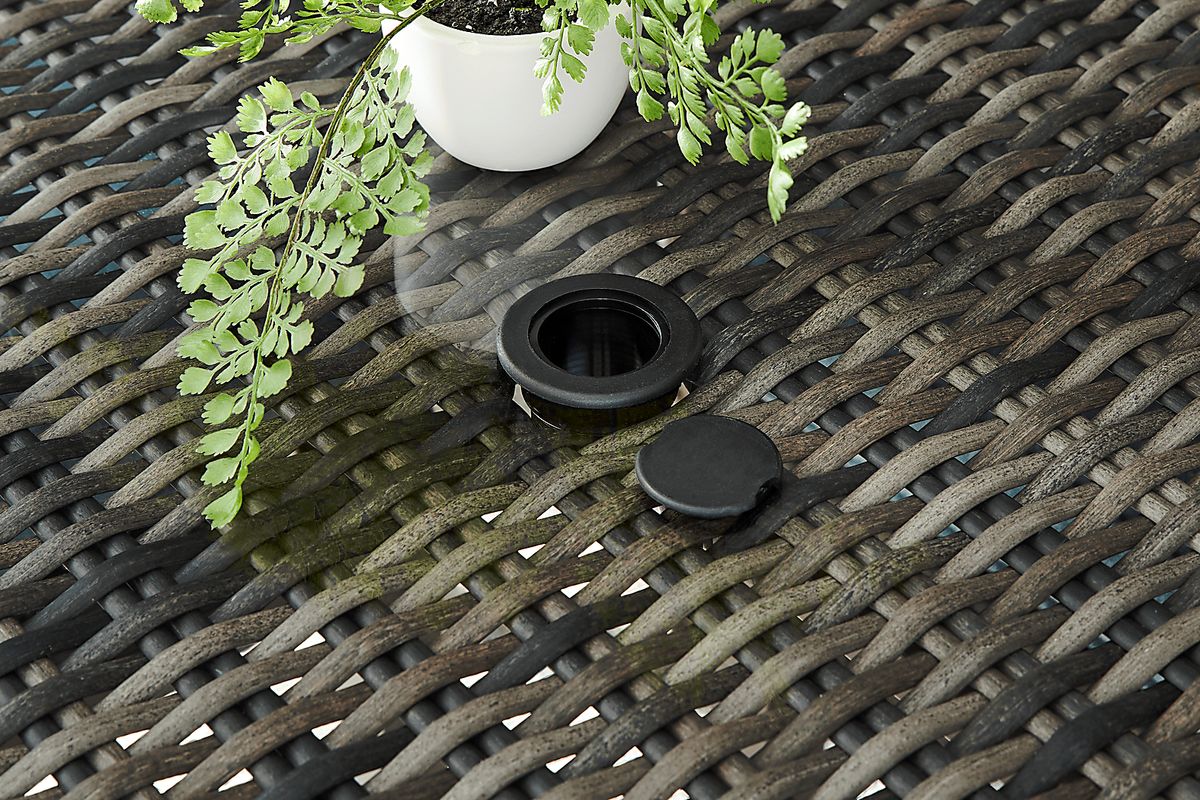 Cindy Crawford Montecello Gray Eucalyptus Outdoor 42 in. Square Dining ...