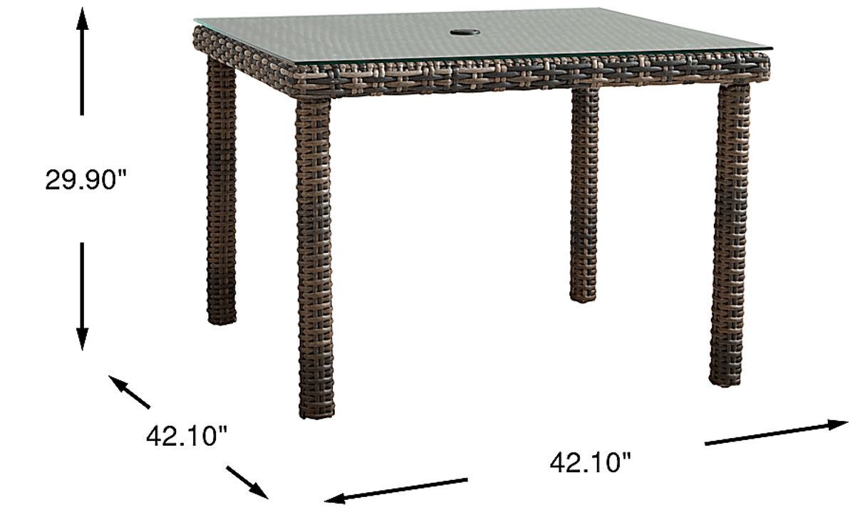 Cindy Crawford Montecello Gray Eucalyptus Outdoor 42 in. Square Dining ...