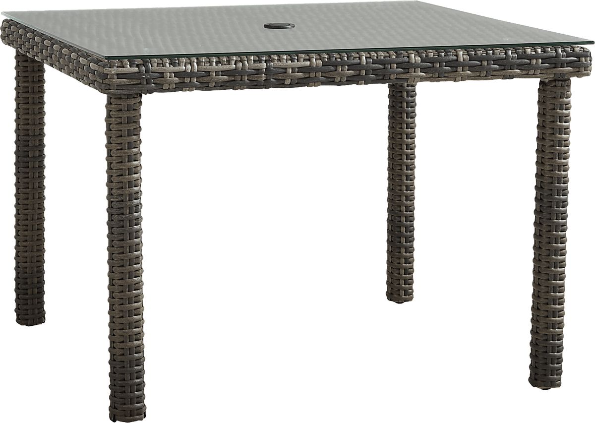 Cindy Crawford Montecello 5 Pc Gray Mist Blue Wicker Outdoor Dining Set ...