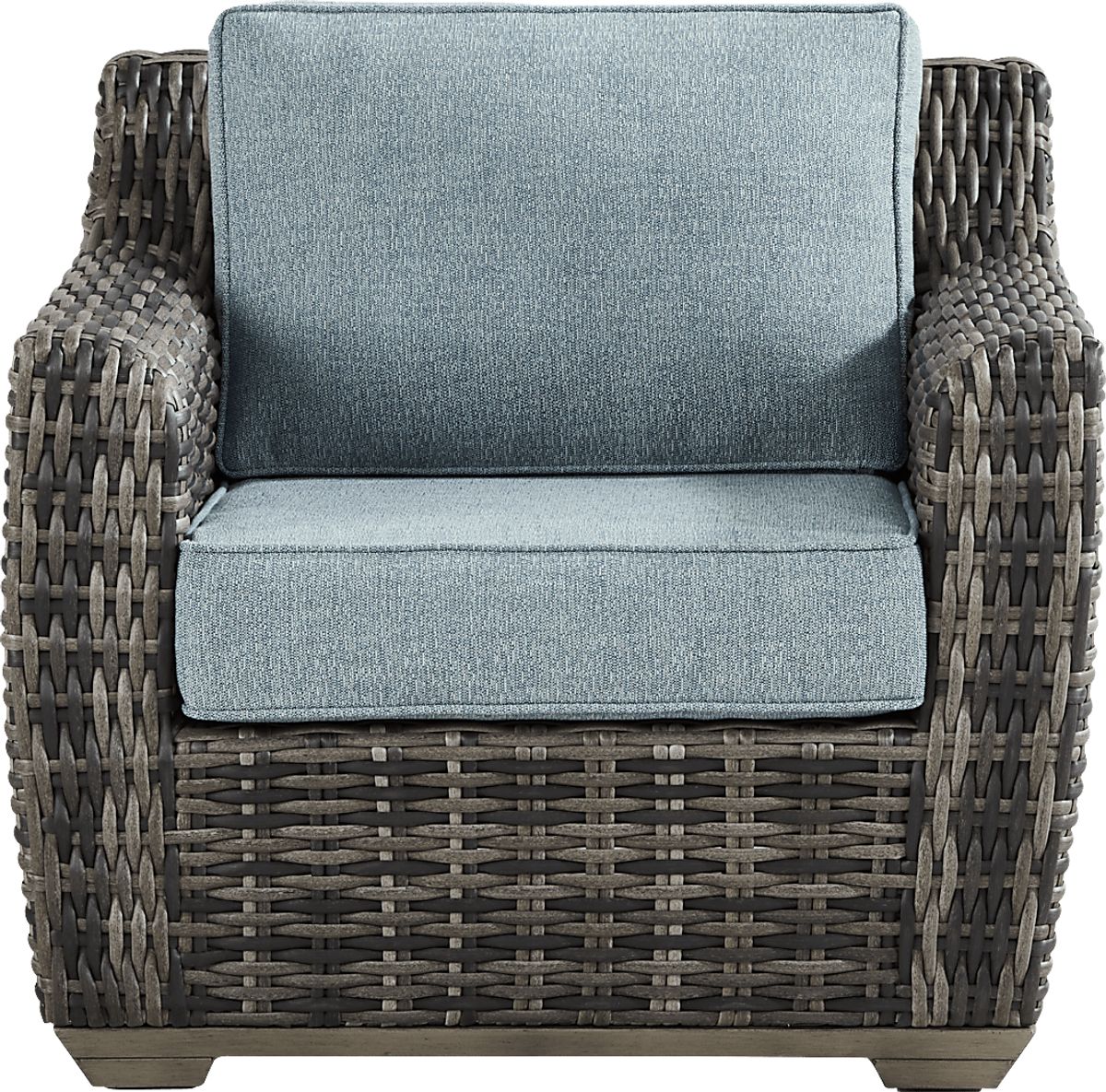 Cindy Crawford Montecello 3 Pc Gray Azure Blue Wicker Outdoor Seating ...