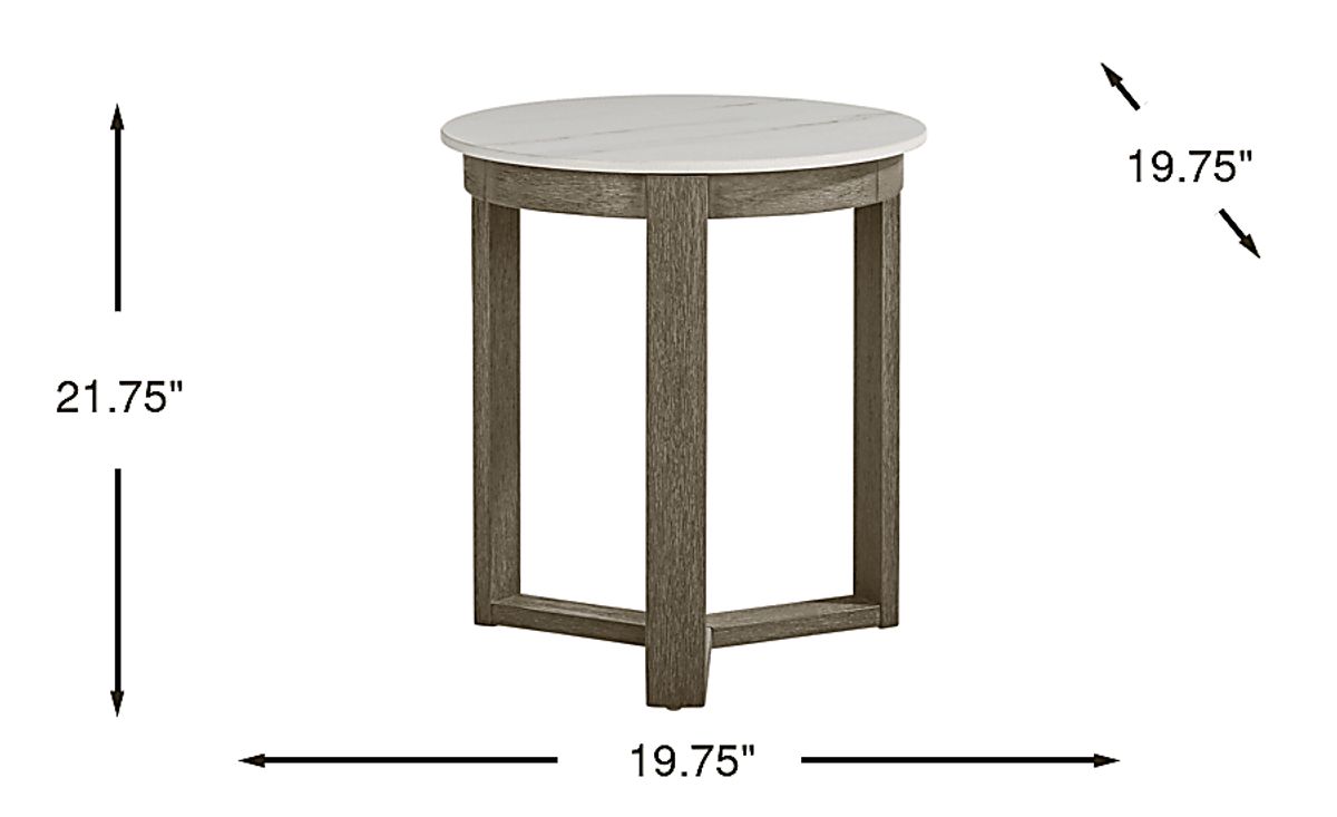 Cindy Crawford Montecello Gray Wood Outdoor End Table | Rooms to Go