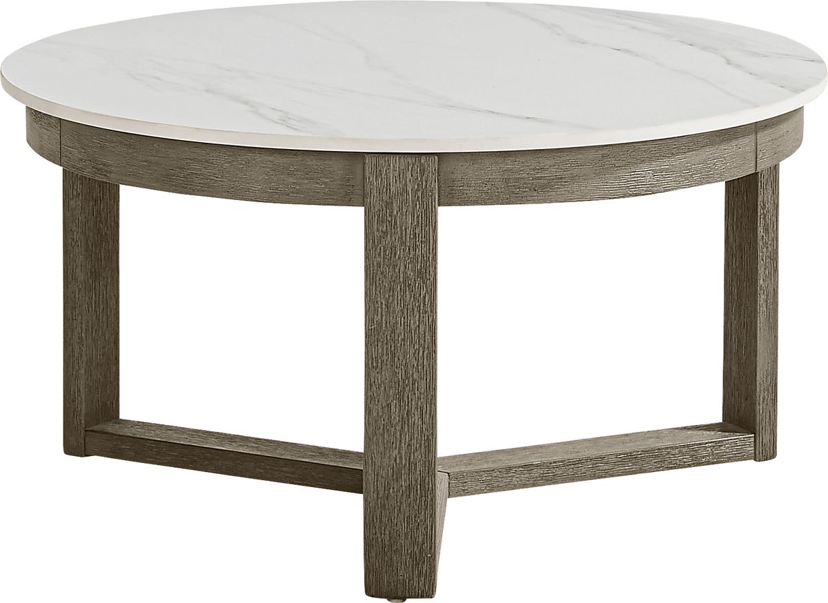Cindy Crawford Montecello Gray Wood Outdoor Small Cocktail Table ...