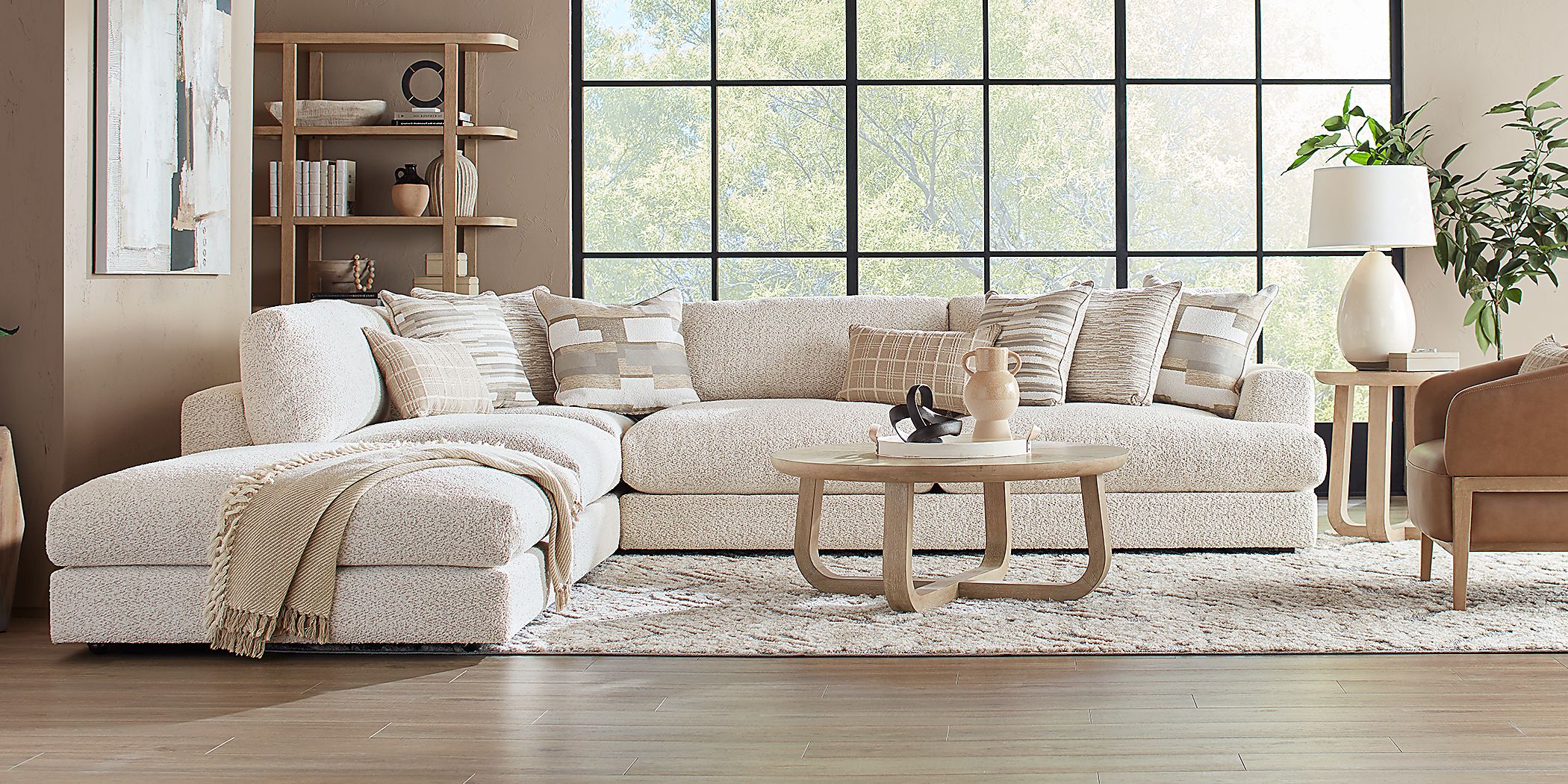 Drew & Jonathan Montecito White Chenille,Polyester Fabric 4 Pc With ...