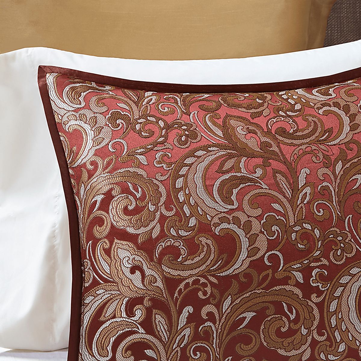 Montegut Red Microfiber,Polyester Fabric,Microfiber 24 Pc Queen Bedding ...